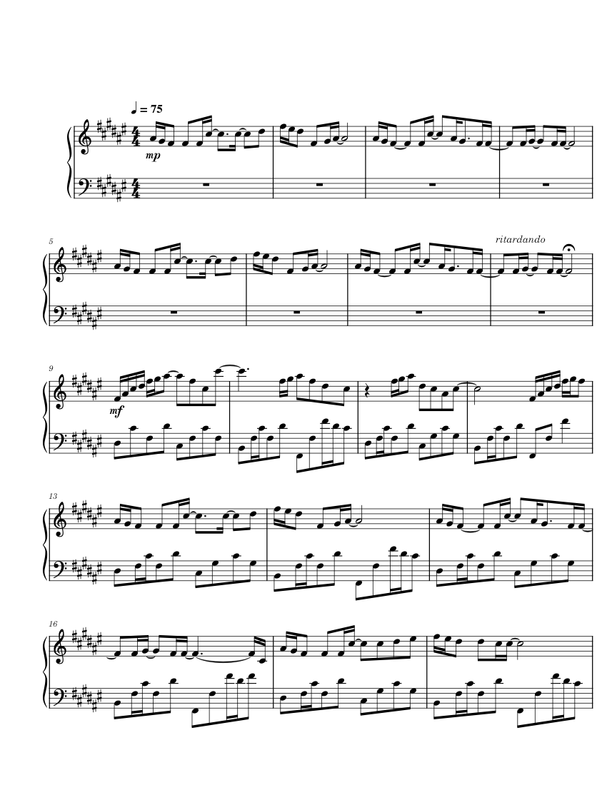 Nandemonaiya - RADWIMPS Sheet music for Piano (Solo) | Musescore.com