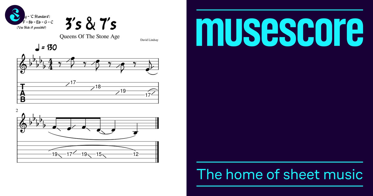 3's & 7's - Queens Of The Stone Age Sheet Music for Guitar (Solo ...