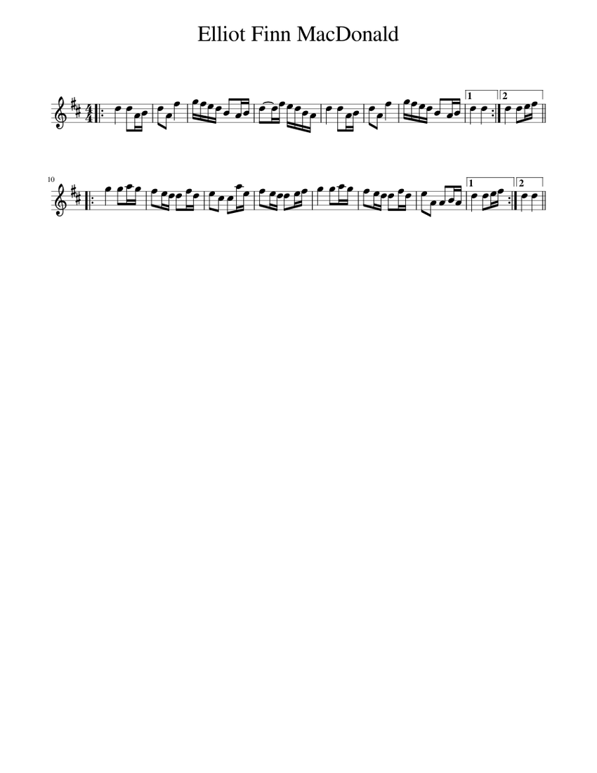 Elliot Finn MacDonald Sheet music for Piano (Solo) | Musescore.com