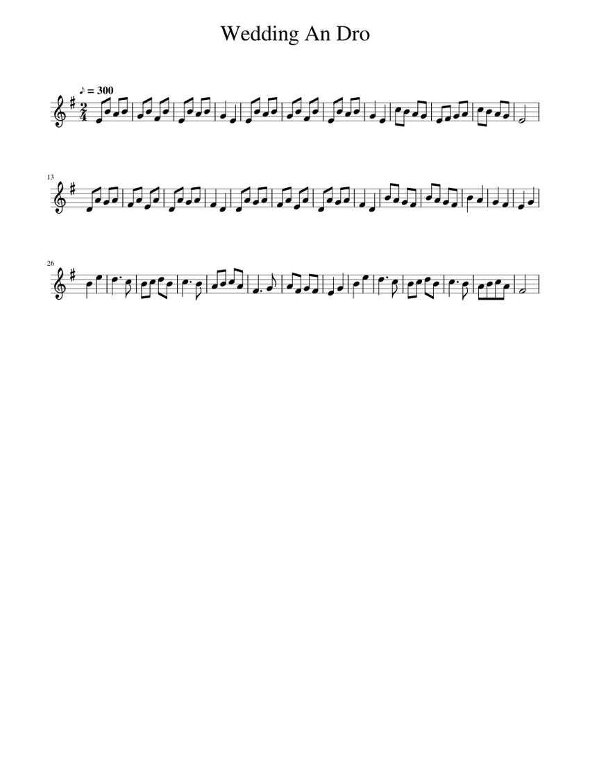 Wedding An Dro Sheet Music for Piano (Solo) Easy | MuseScore.com