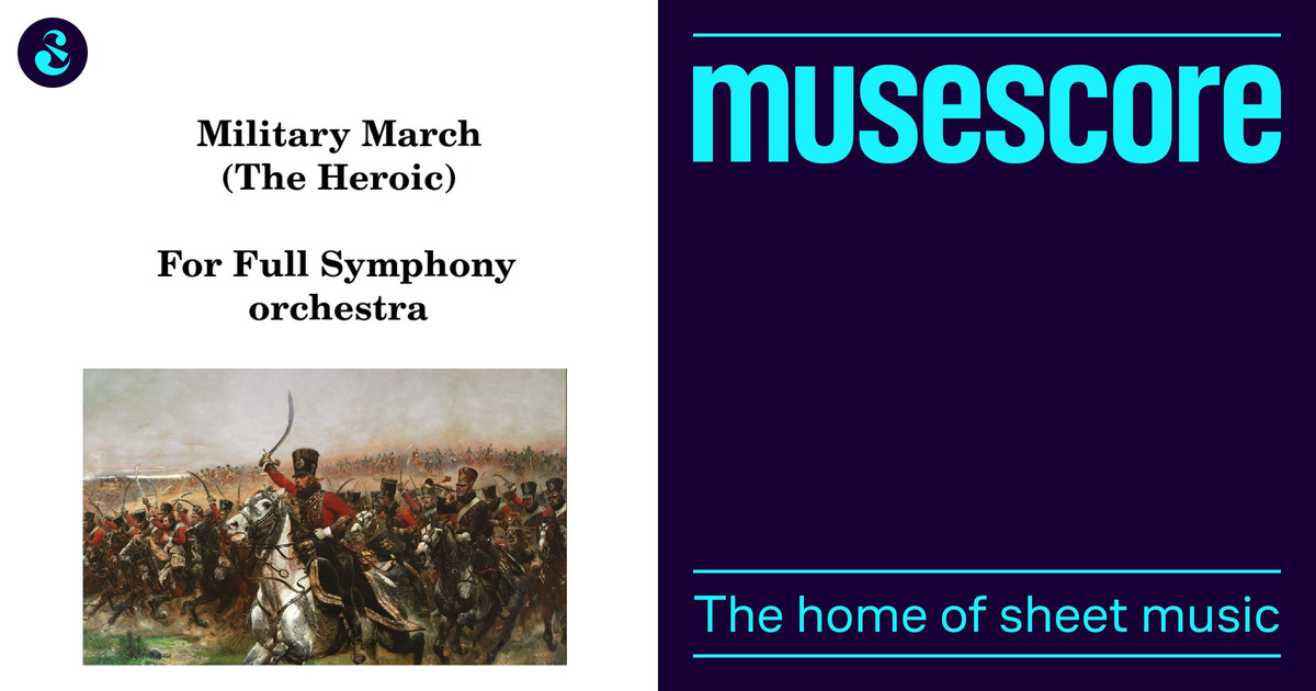 MILITARY MARCH no.1 ( WInd orchestra arrangement ) Sheet Music for ...