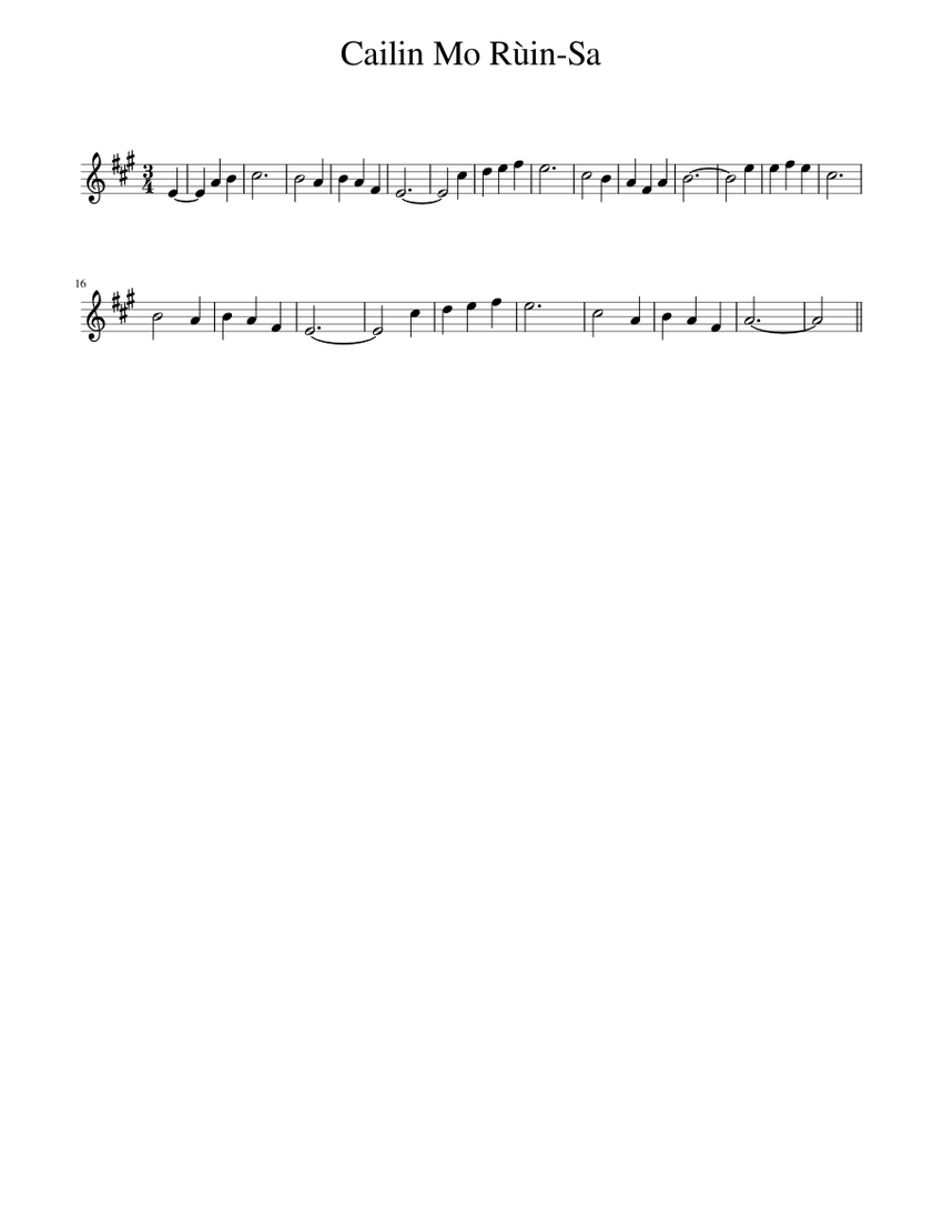 Cailin Mo Rùin-Sa Sheet music for Piano (Solo) Easy | Musescore.com