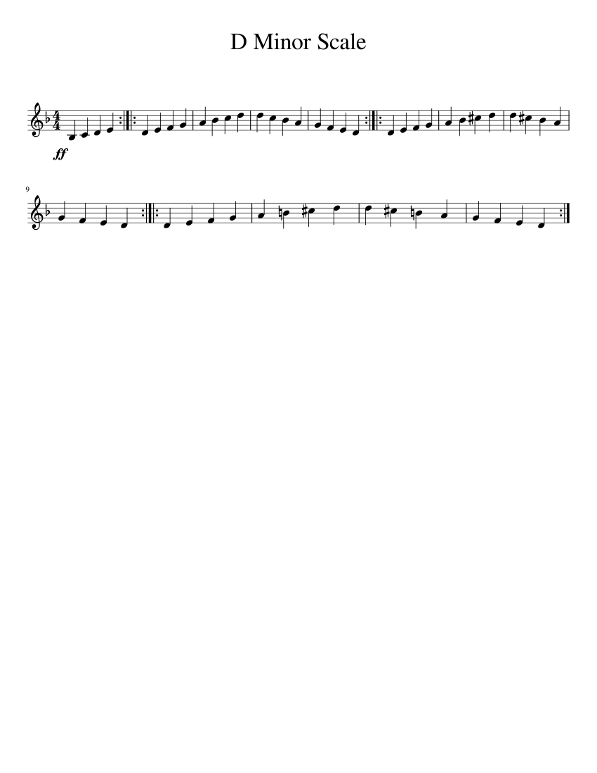 D Minor Scale Sheet music for Trumpet in c (Solo) | Musescore.com