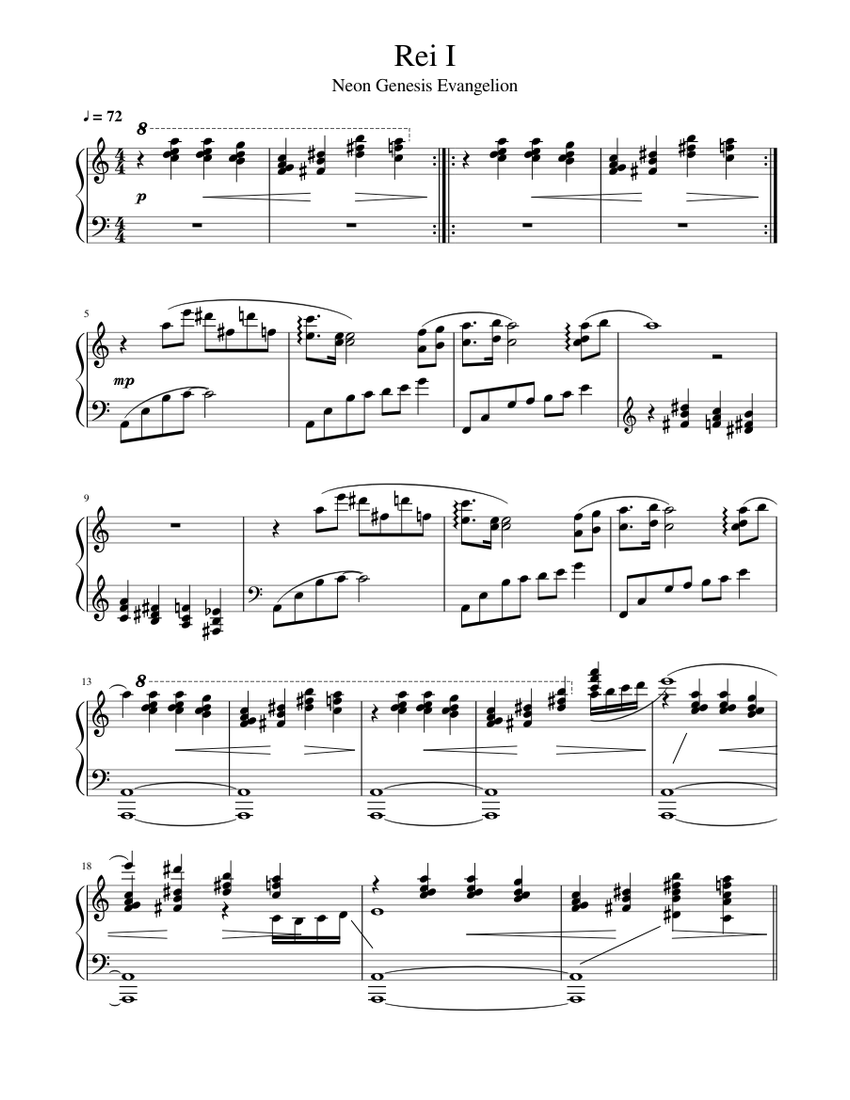 Rei I Sheet Music for Piano (Solo) | MuseScore.com