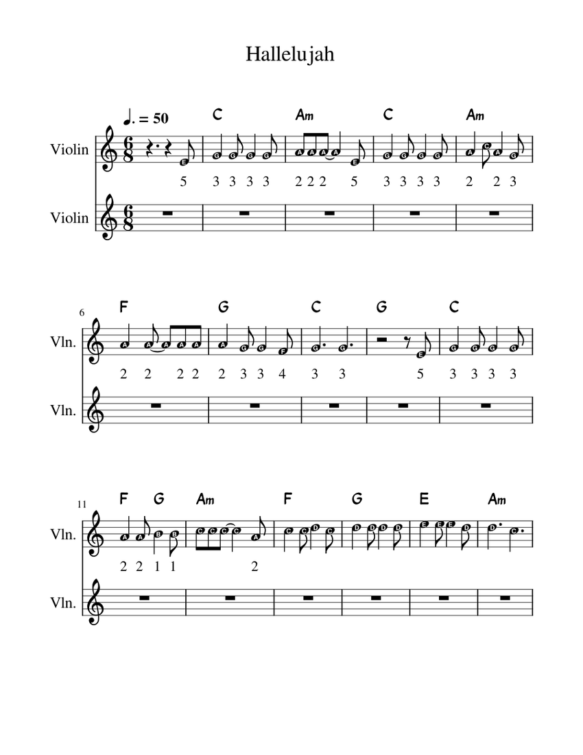 Hallelujah – Leonard Cohen - Leadsheet- Soprano Recorder Sheet music ...