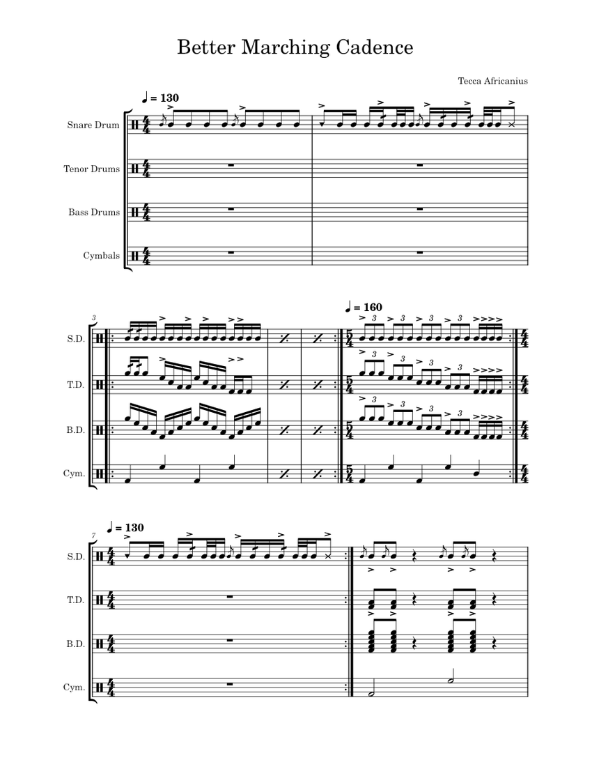 Marching Cadence 2.0 - piano tutorial