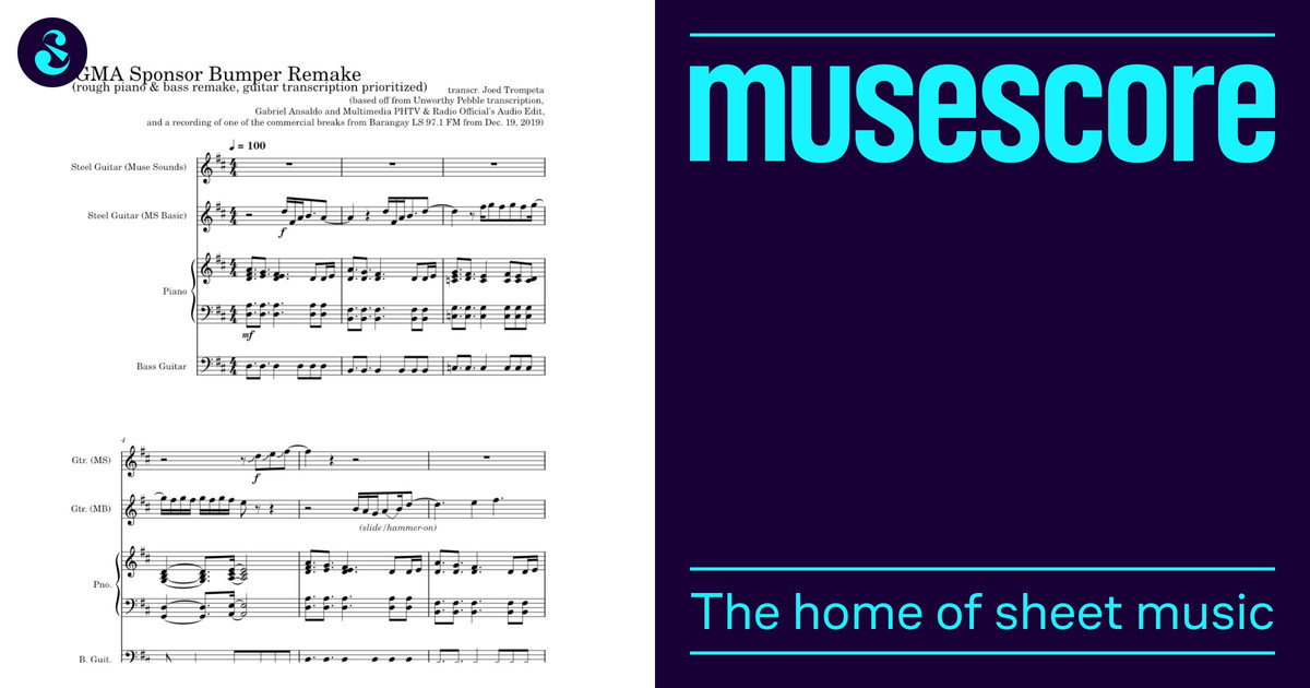 GMA Sponsor Bumper Theme (unknown title) – GMA Sheet music for Piano ...