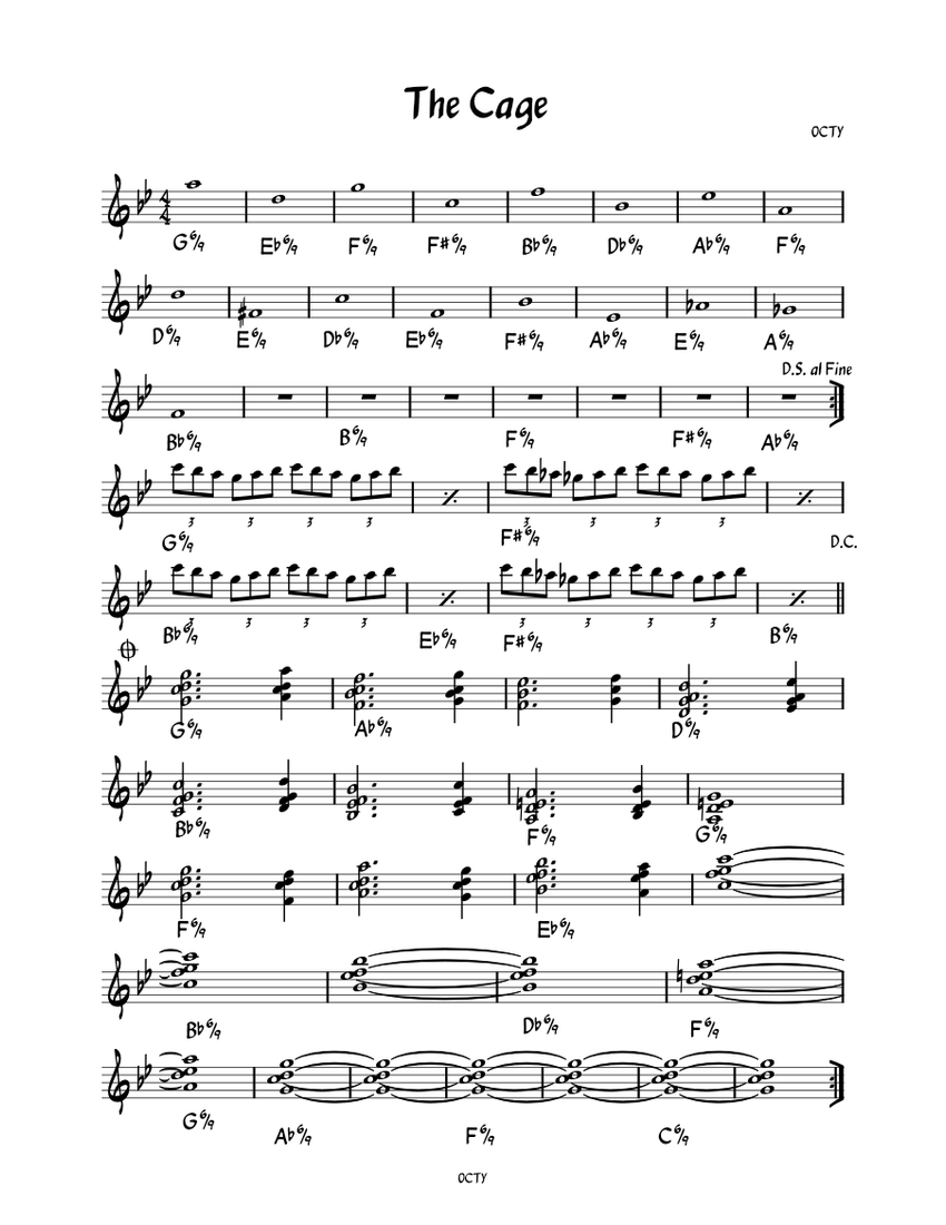 The Cage Sheet music for Piano (Solo) | Musescore.com