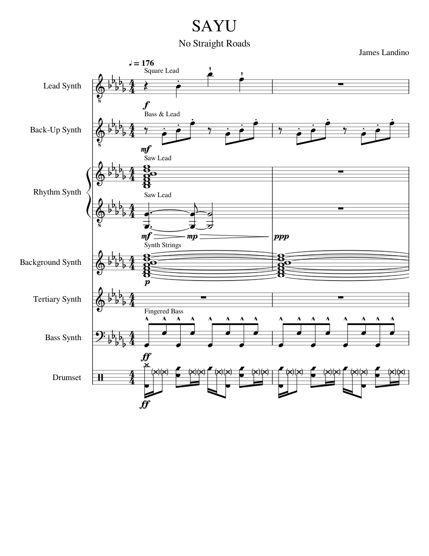 Vs. SAYU (No Straight Roads) - James Landino Sheet Music for Guitar ...