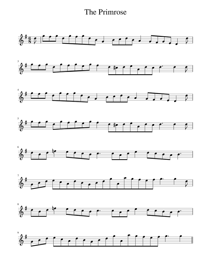 The Primrose Sheet music for Piano (Solo) Easy | Musescore.com