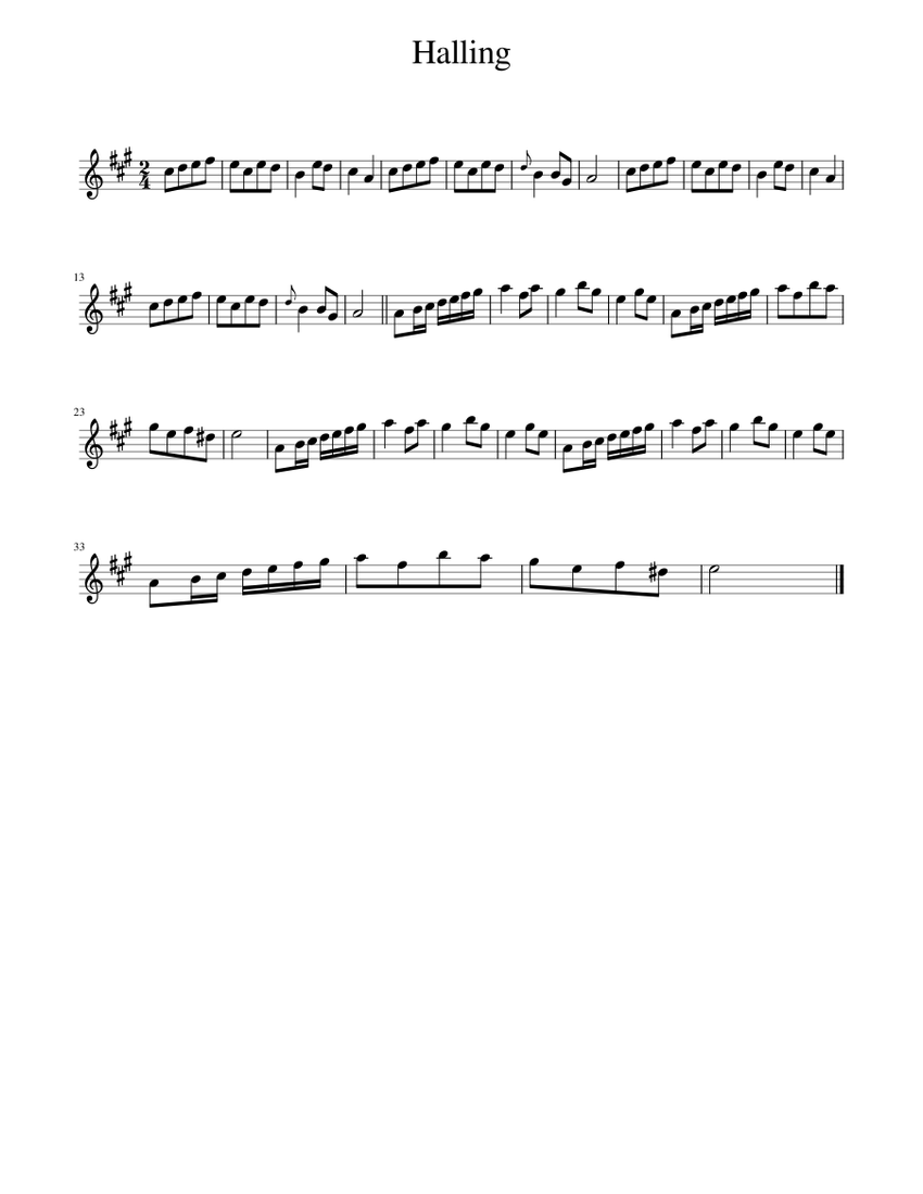 Halling Sheet music for Piano (Solo) | Musescore.com