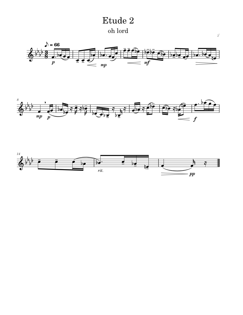Etude 2 2021-2022 Sheet music for Trumpet in b-flat (Solo) | Musescore.com