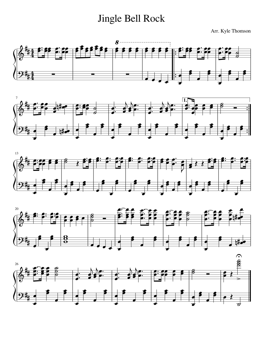 Jingle Bell Rock Sheet music for Piano (Solo) Easy | Musescore.com