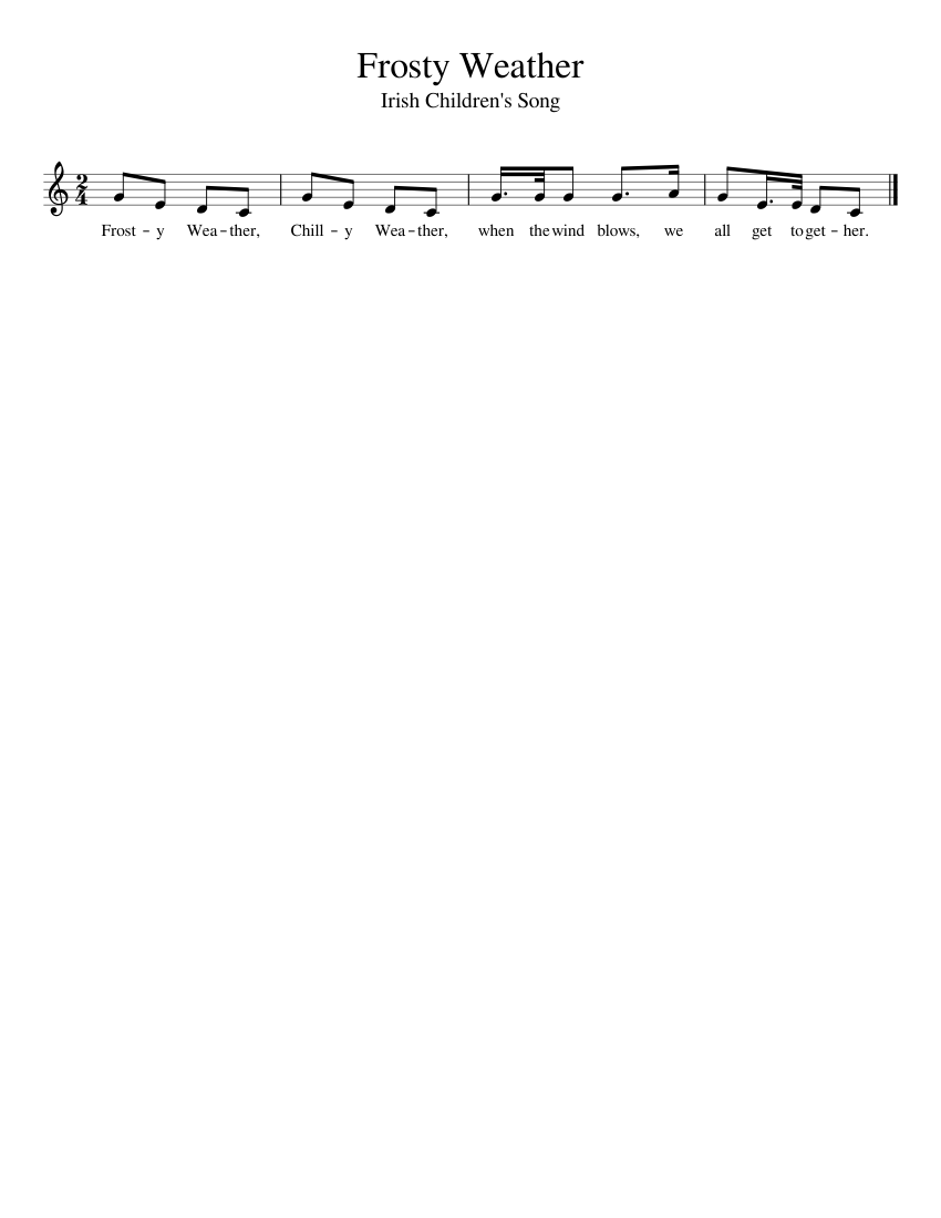 Frosty Weather Sheet music for Piano (Solo) Easy | Musescore.com