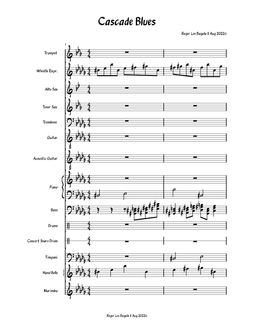 Cascade Blues - piano tutorial