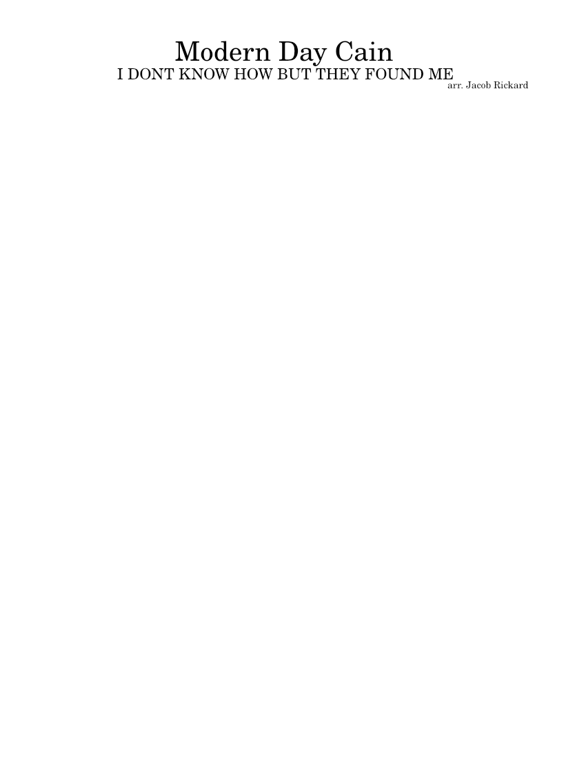 Modern Day Cain - IDKHBTFM Sheet music for Trombone, Euphonium ...