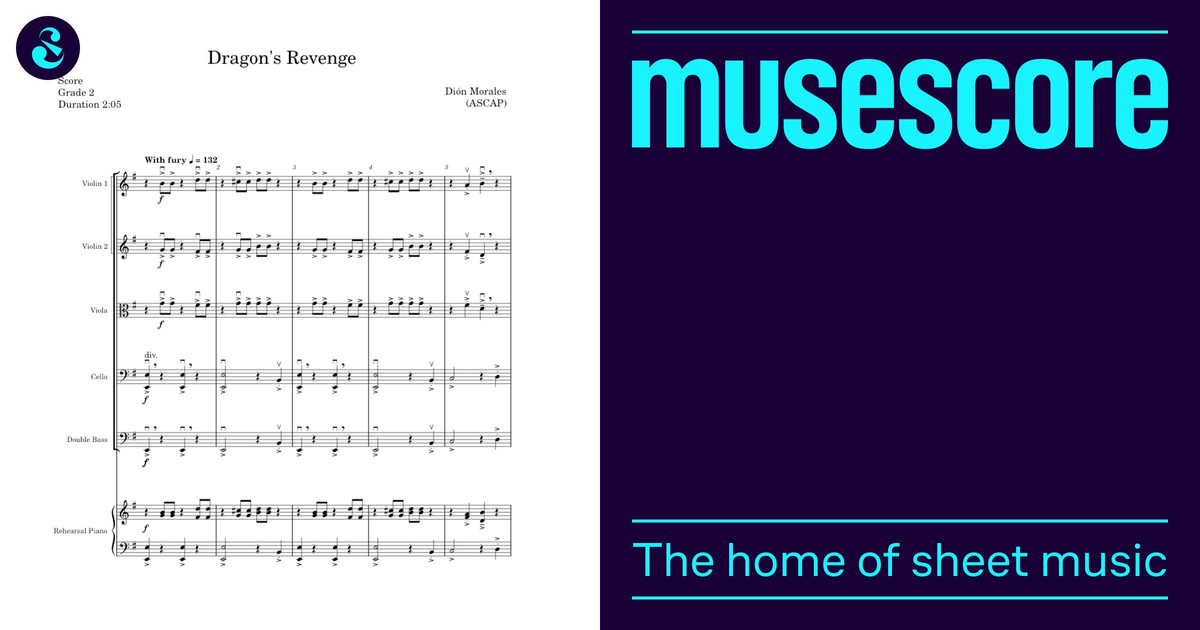 Dragon's Revenge - Dión Morales Sheet music for Piano, Violin, Viola ...