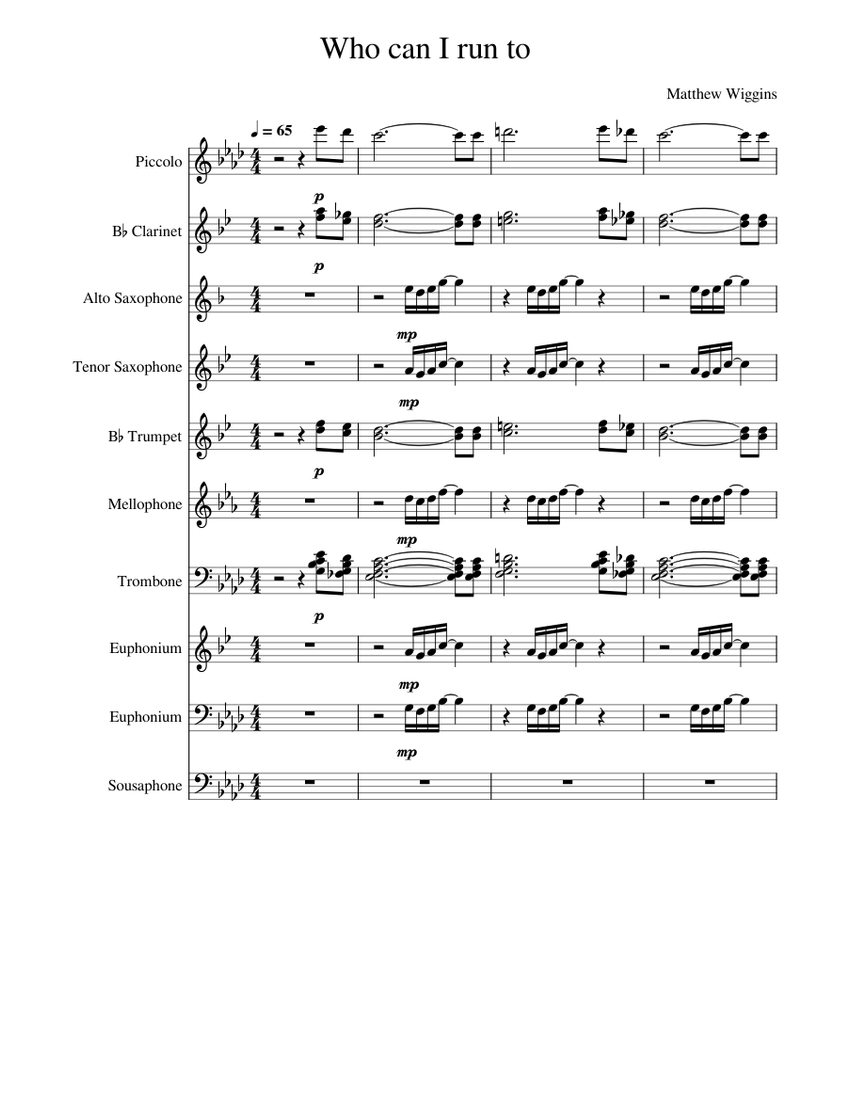Who can I run to Sheet music for Trombone, Euphonium, Mellophone, Flute piccolo & more ...