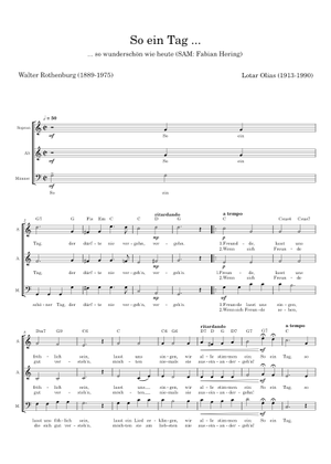 So ein Tag, so wunderschön wie heute - Lotar Olias Sheet Music for ...