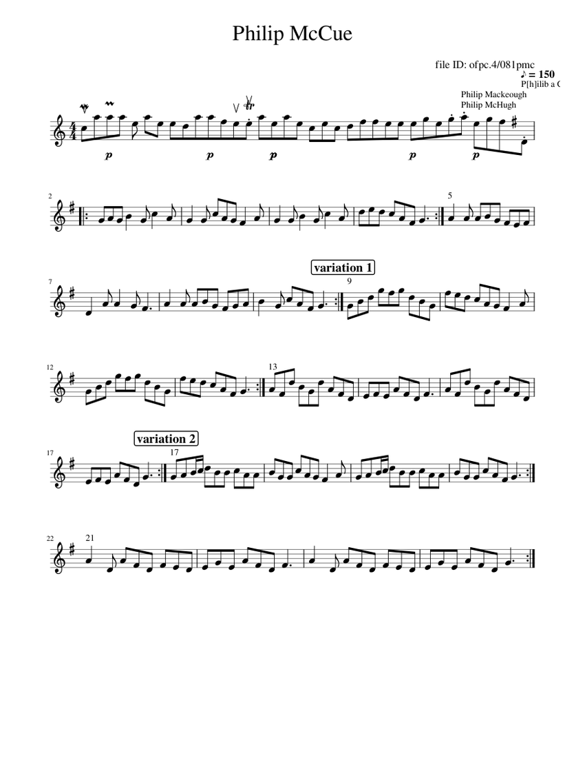 Philip McCue Sheet music for Piano (Solo) | Musescore.com