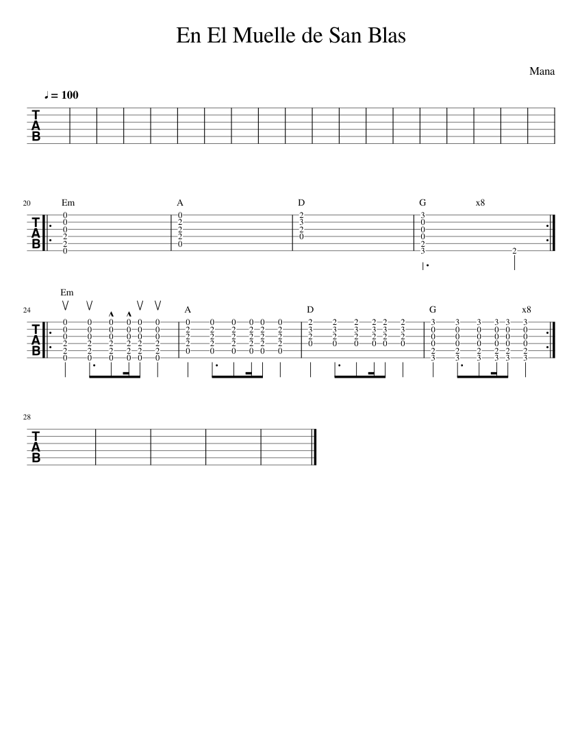 En_El_Muelle_de_San_Blas Sheet music for Guitar (Solo) | Musescore.com