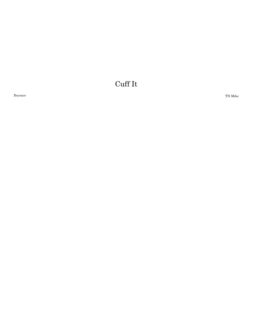 Cuff It – Beyoncé Sheet Music for Trombone, Euphonium, Mellophone ...