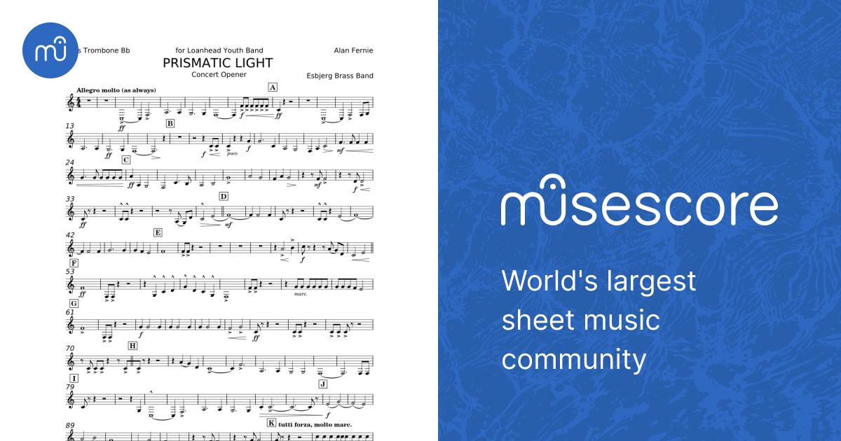 PRISMATIC LIGHT – Alan Fernie Sheet Music for Trombone bass (Solo ...