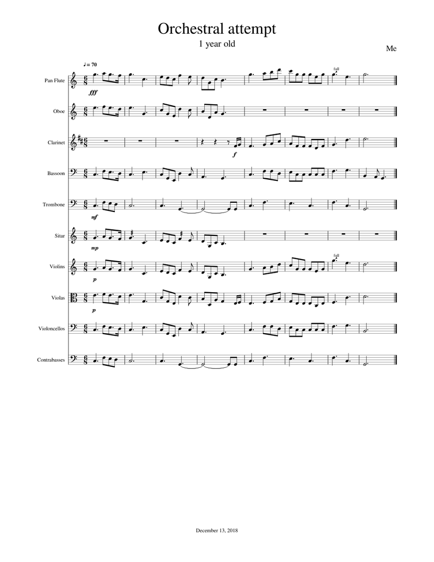 Orchestra Fail Sheet music for Trombone, Oboe, Bassoon, Strings group ...