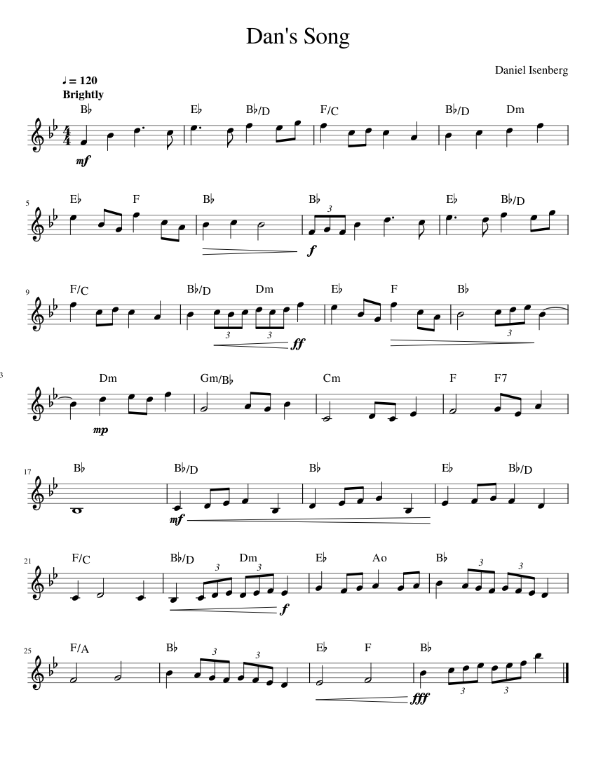 Composition Project Sheet Music with Chords for Piano (Solo) Easy ...