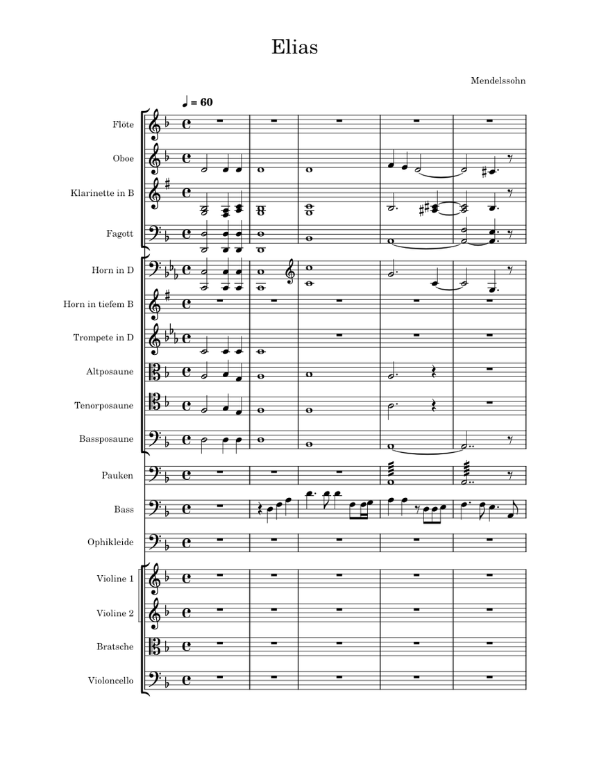 Elias - Ein Oratorium Op. 70 – Oratorium Felix Mendelssohn Bartholdy ...