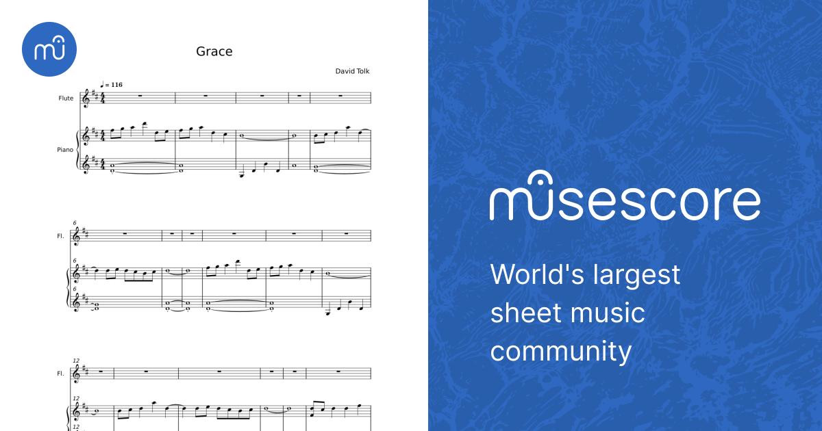 Grace – David Tolk Sheet Music for Piano, Flute (Solo) | MuseScore.com