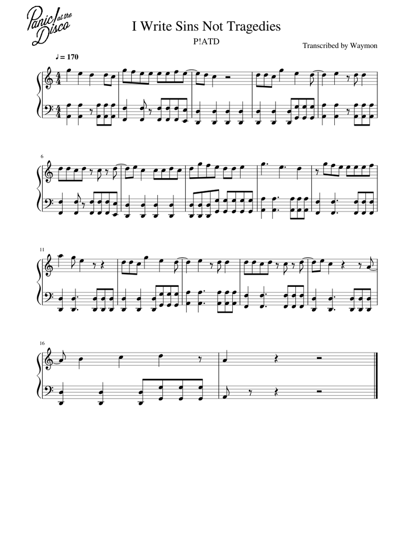 IWSNT chorus only Sheet music for Piano (Solo) | Musescore.com