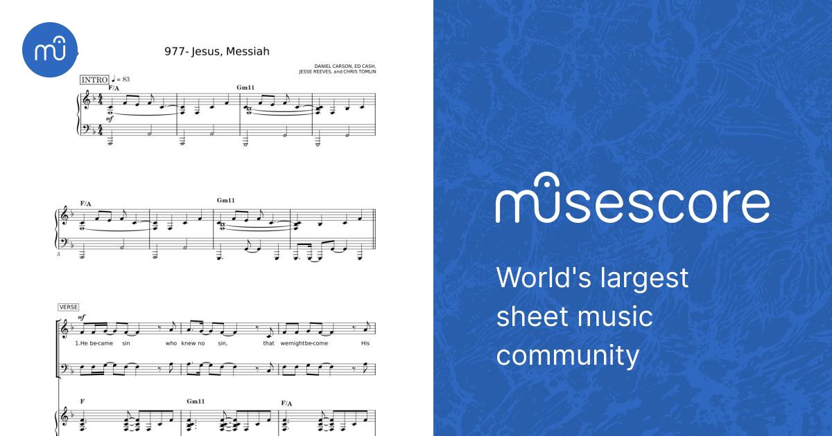 Jesus, Messiah - Gateway Worship Sheet Music for Piano, Synthesizer (Mixed Trio) | MuseScore.com