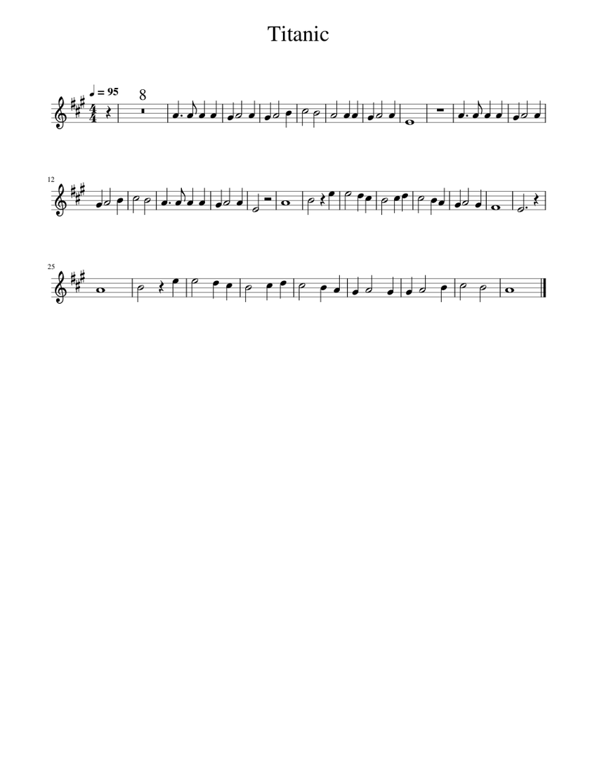 Titanic – James Horner Sheet Music for French horn (Solo) | MuseScore.com