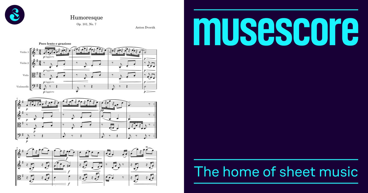 Humoresque - Anton Dvorak, John Leavitt Sheet Music for Violin, Viola ...