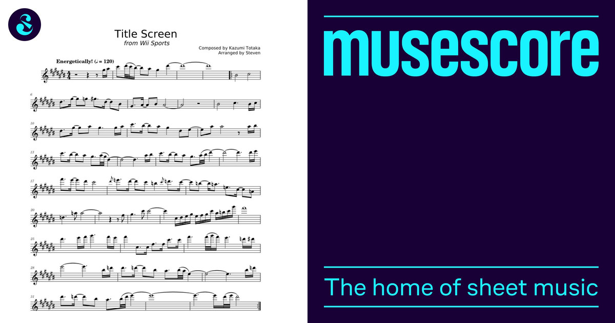 Wii sports theme – Misc Computer Games Wii sports theme Sheet music for ...