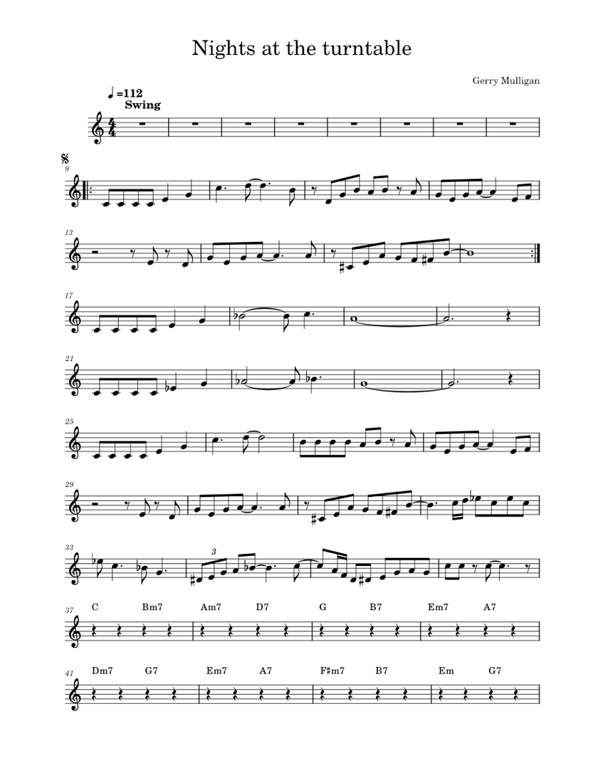 Nights at the turntable Sheet music for Saxophone alto (Solo ...