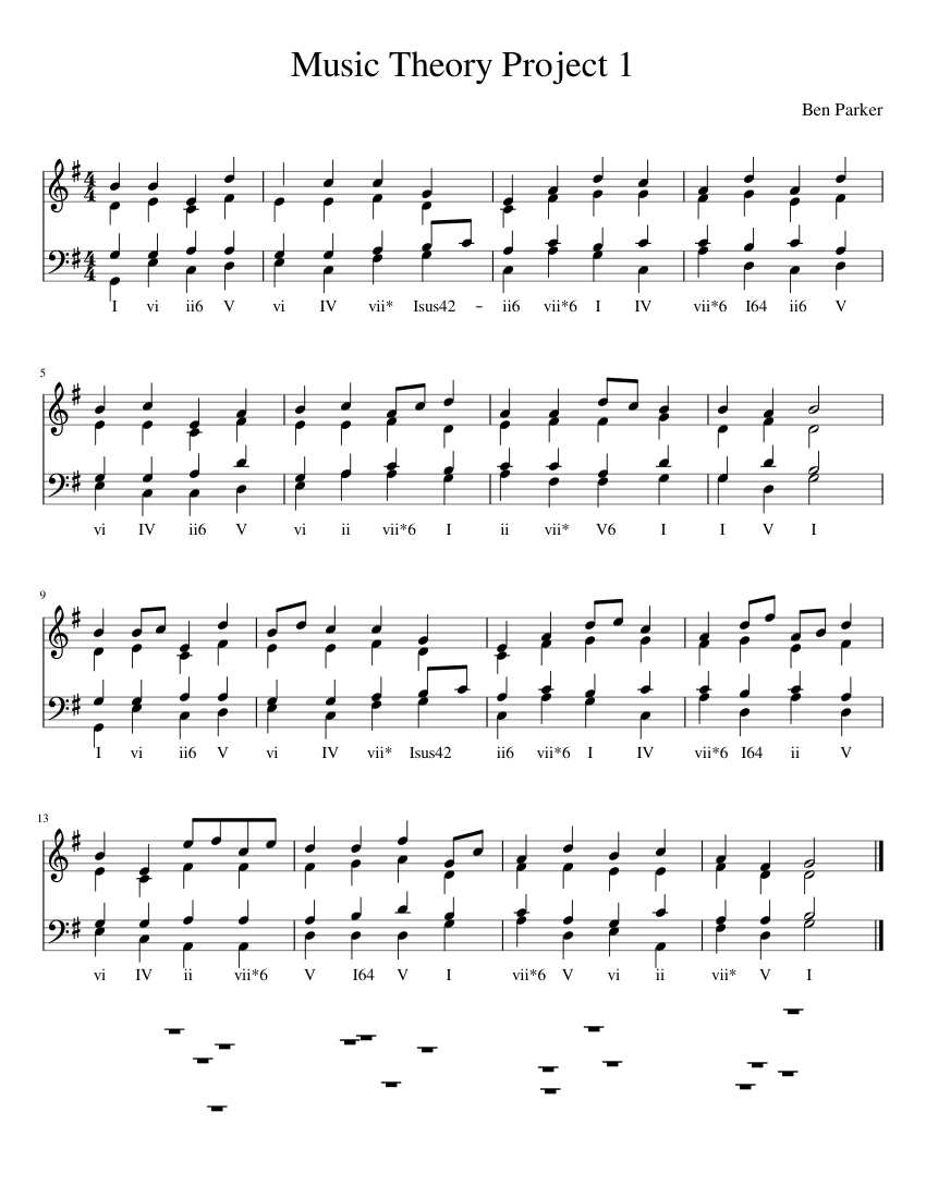 Project 1 - corrected Sheet music for Piano (Solo) | Musescore.com