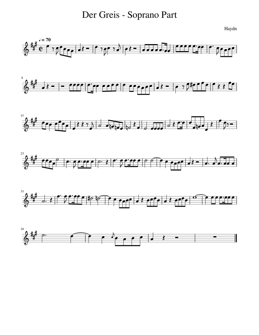 Der_Greis Sheet music for Piano (Solo) Easy | Musescore.com