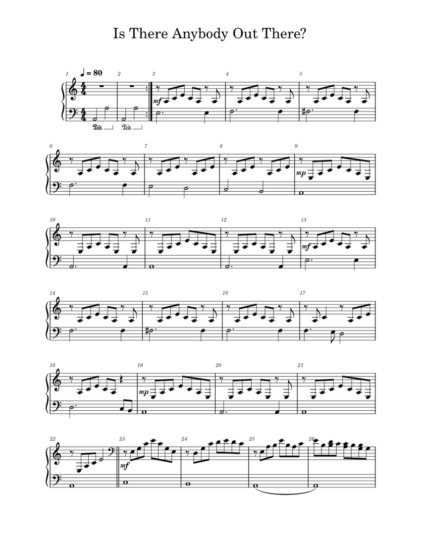 Is there anybody out there – Pink Floyd Is There Anybody Out There ...