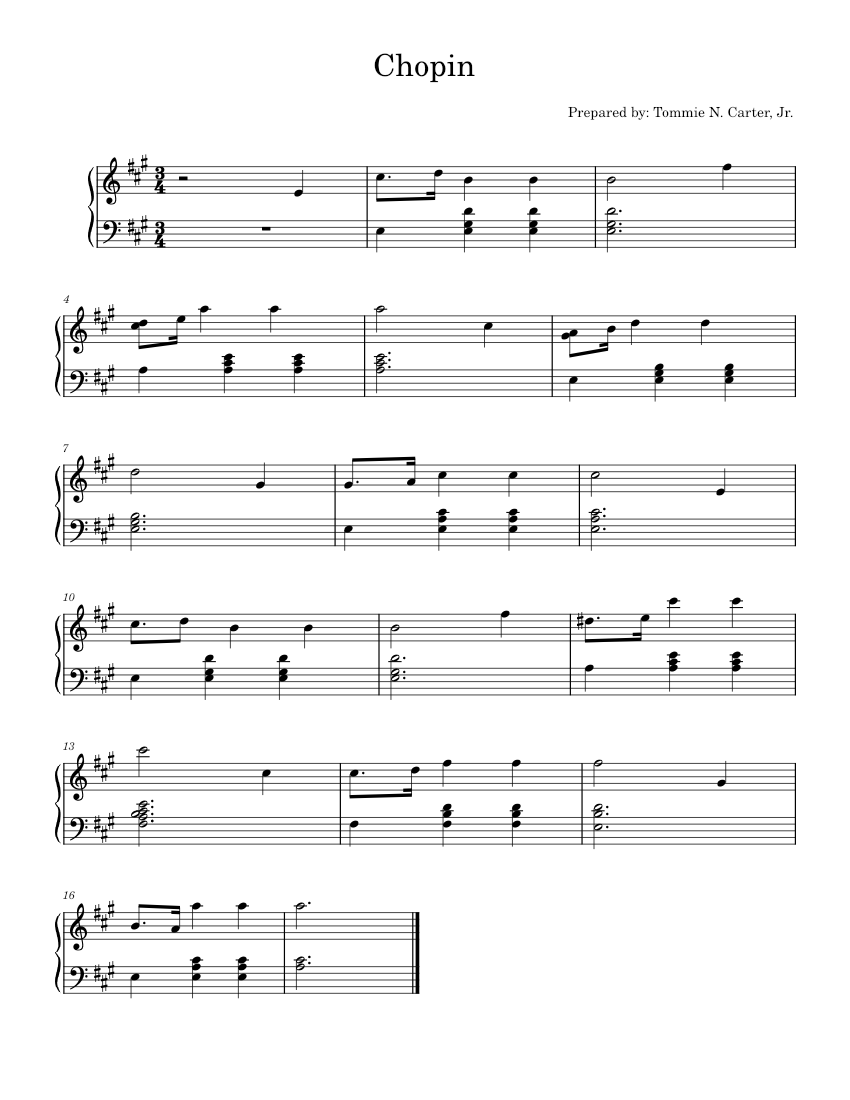 chopin Sheet music for Piano (Solo) Easy | Musescore.com