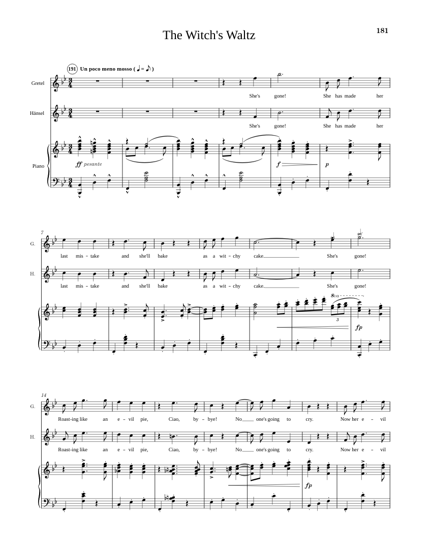 Hänsel und Gretel: Act III - "The Witch's Waltz" (English Libretto ...