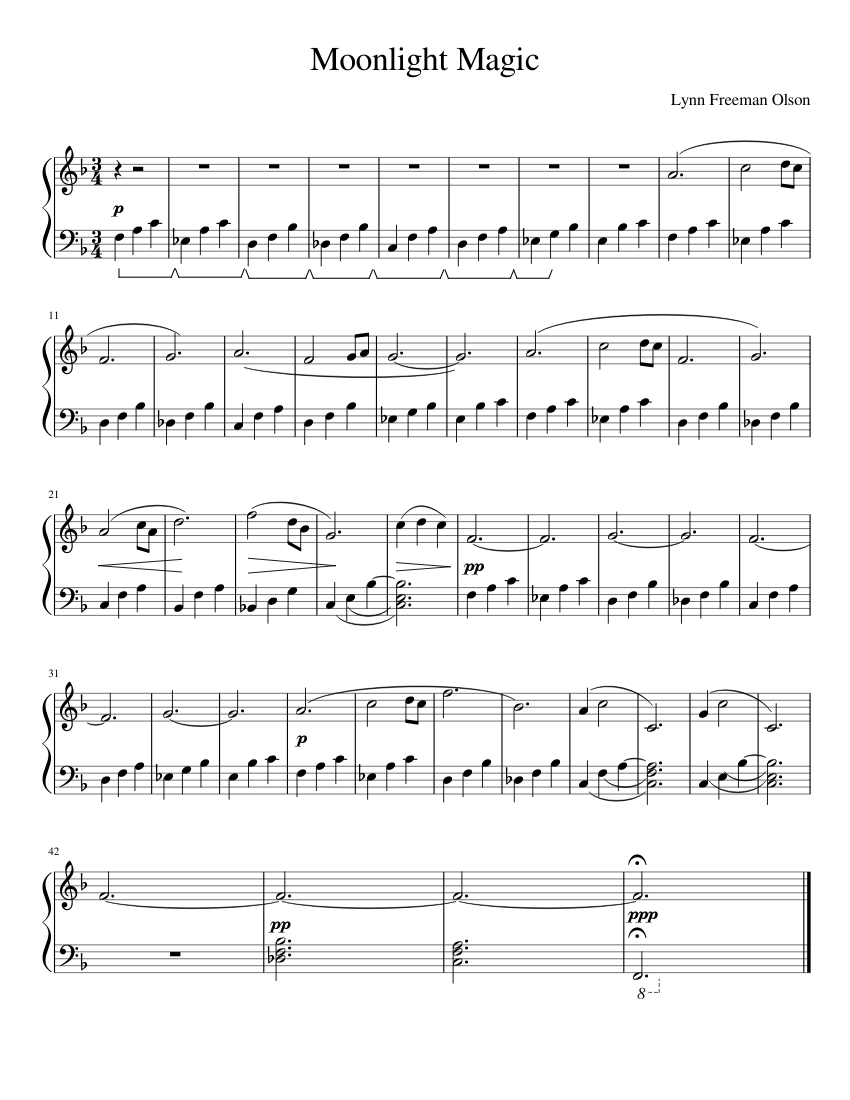 Moonlight Magic Sheet Music for Piano (Solo) easy | MuseScore.com