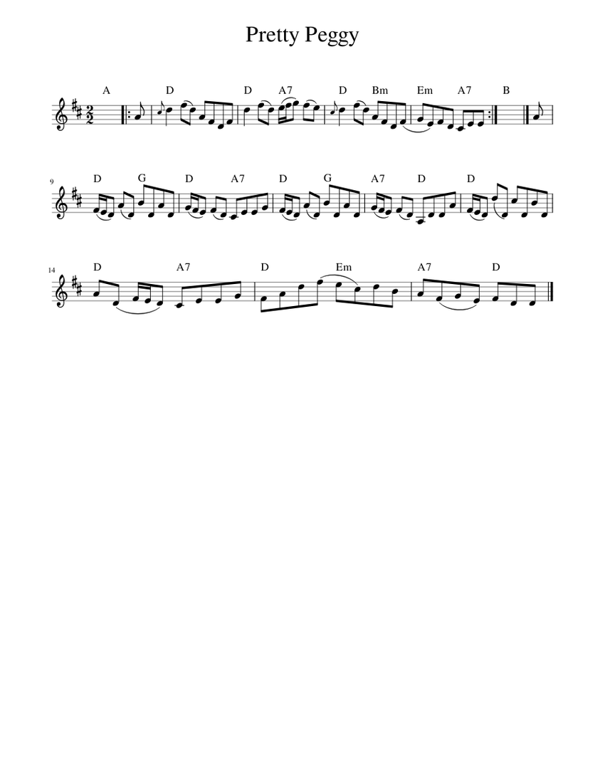 Pretty Peggy Sheet music for Piano (Solo) Easy | Musescore.com
