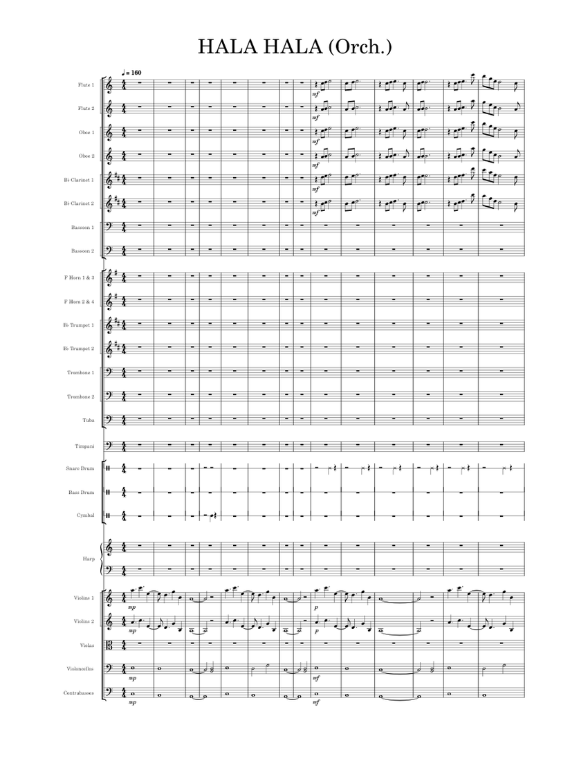 HALA HALA - ATEEZ (Orchestral) Sheet music for Trombone, Tuba, Flute ...