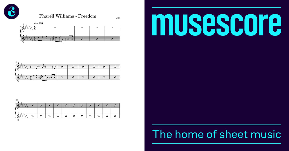 Pharrell Williams - Freedom Sheet Music for Piano (Solo) Easy ...