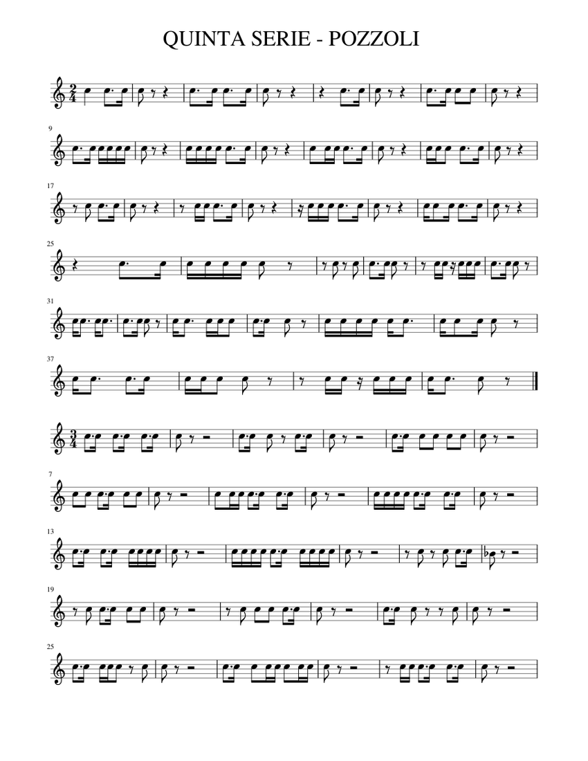 Pozzoli – Pozzoli Sheet Music for Piano (Solo) Easy | MuseScore.com