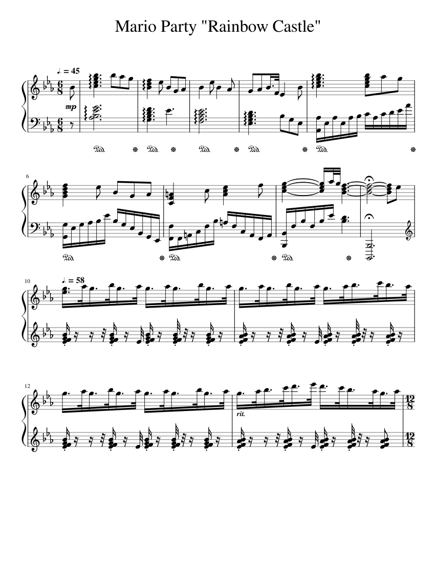 Mario_Party__Rainbow_Castle_ Sheet Music for Piano (Solo) | MuseScore.com