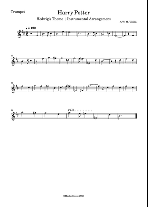 Hedwig's Theme (from Harry Potter) sheet music for Trumpet other by ...