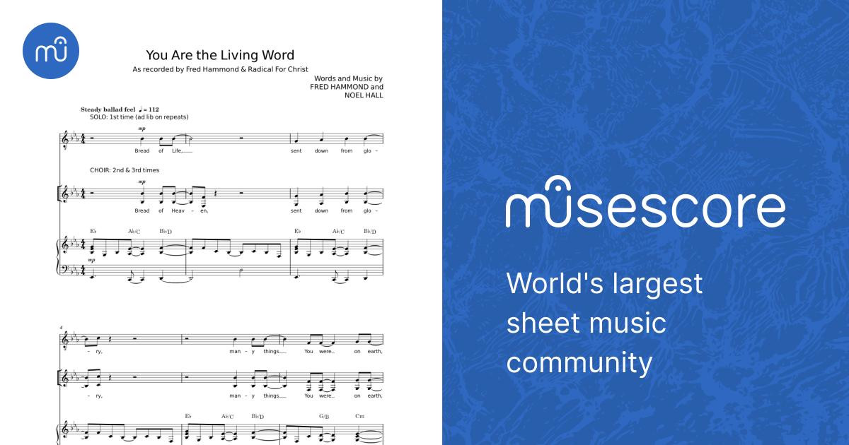 You are the living word - Fred Hammond Sheet Music with Chords for ...